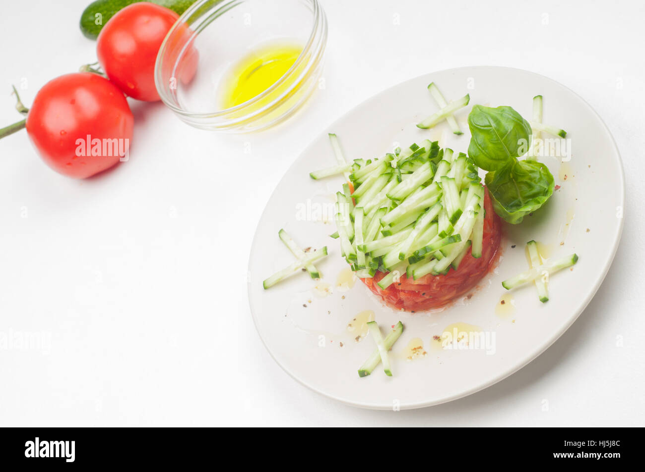 plate, cucumber, shape, basil, tomato, design, shaping, formation ...