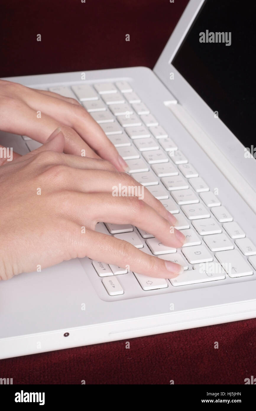 close, laptop, notebook, computers, computer, type, hand, hands ...