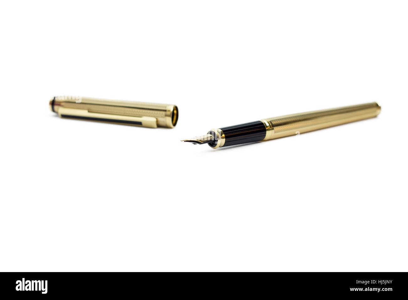 Golden fountain pen hi-res stock photography and images - Alamy