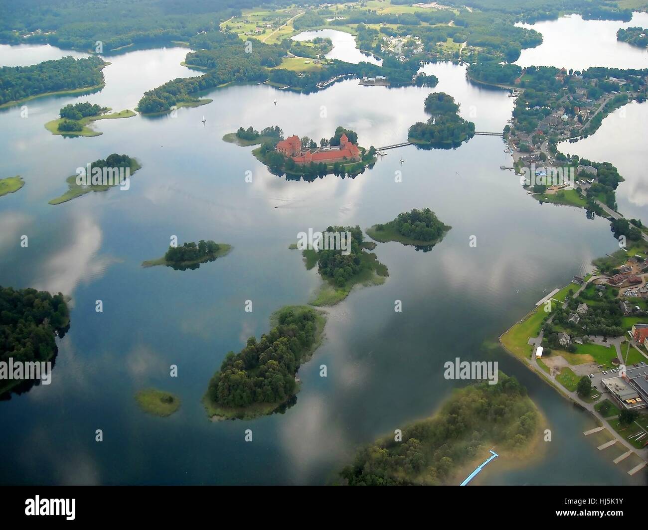 Trakai castle in the lake. Lithuania Stock Photo - Alamy