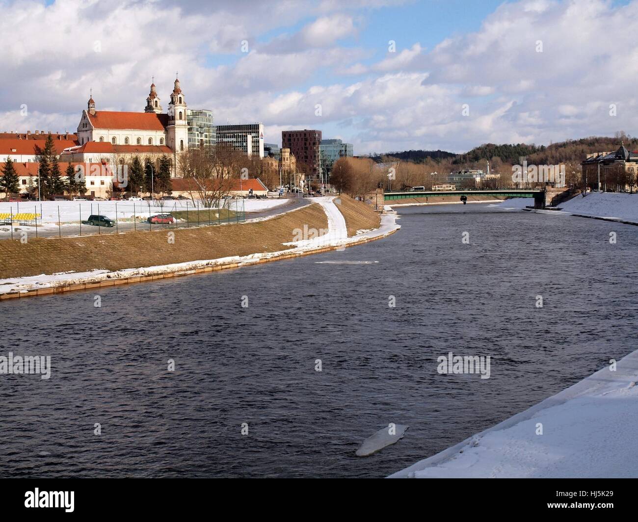 Lithuania vilnius frozen neris river hi-res stock photography and ...