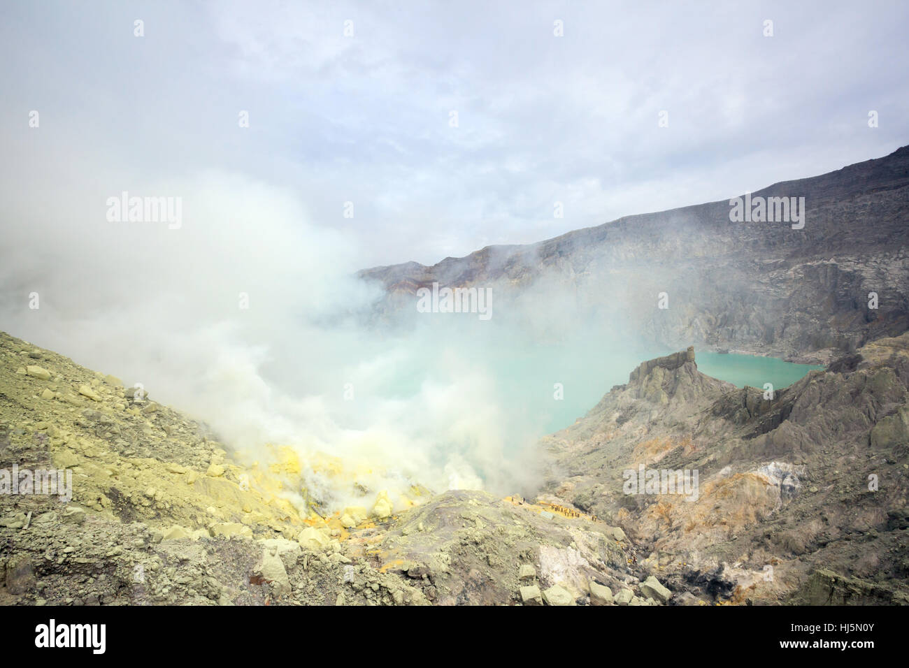 indonesia, crater, fresh water, lake, inland water, water, vulcan ...
