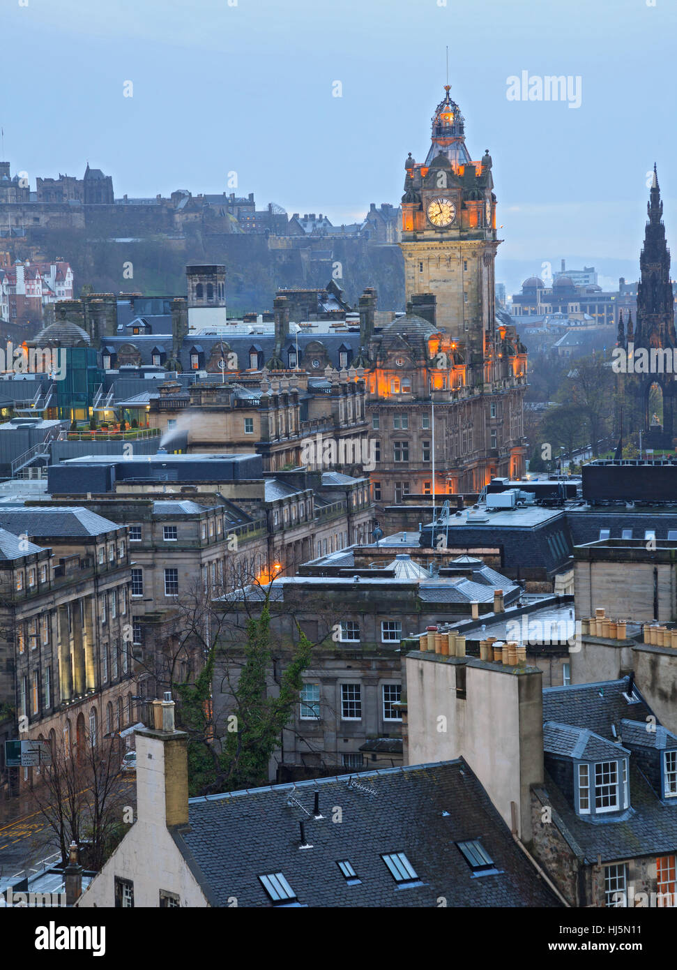 monument, twilight, scotland, urban, edinburgh, skyscrapers, skyscraper ...