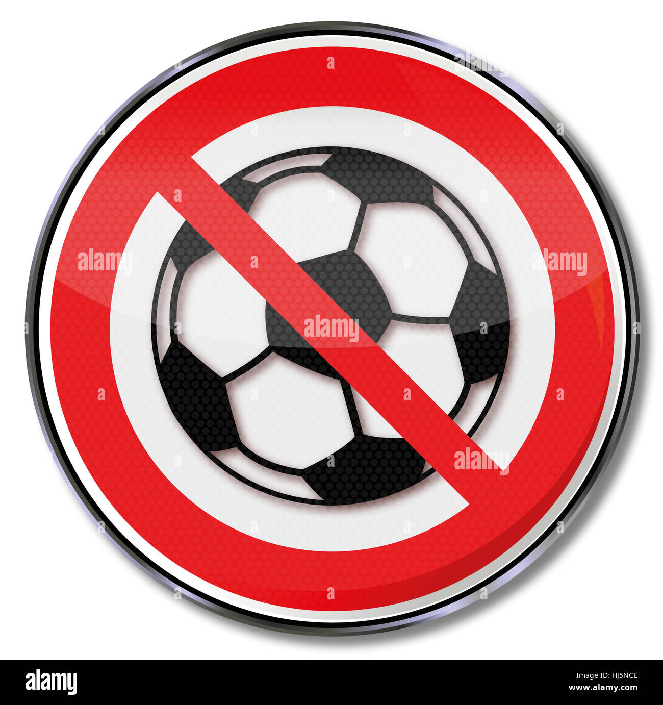 sign ban of football Stock Photo - Alamy