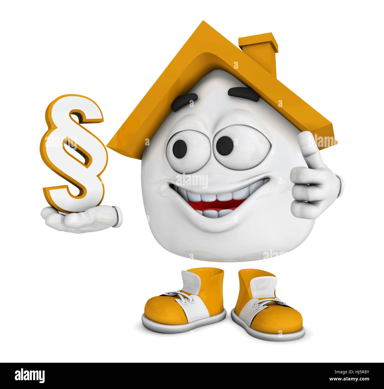 small 3d house orange - paragraph symbol Stock Photo - Alamy