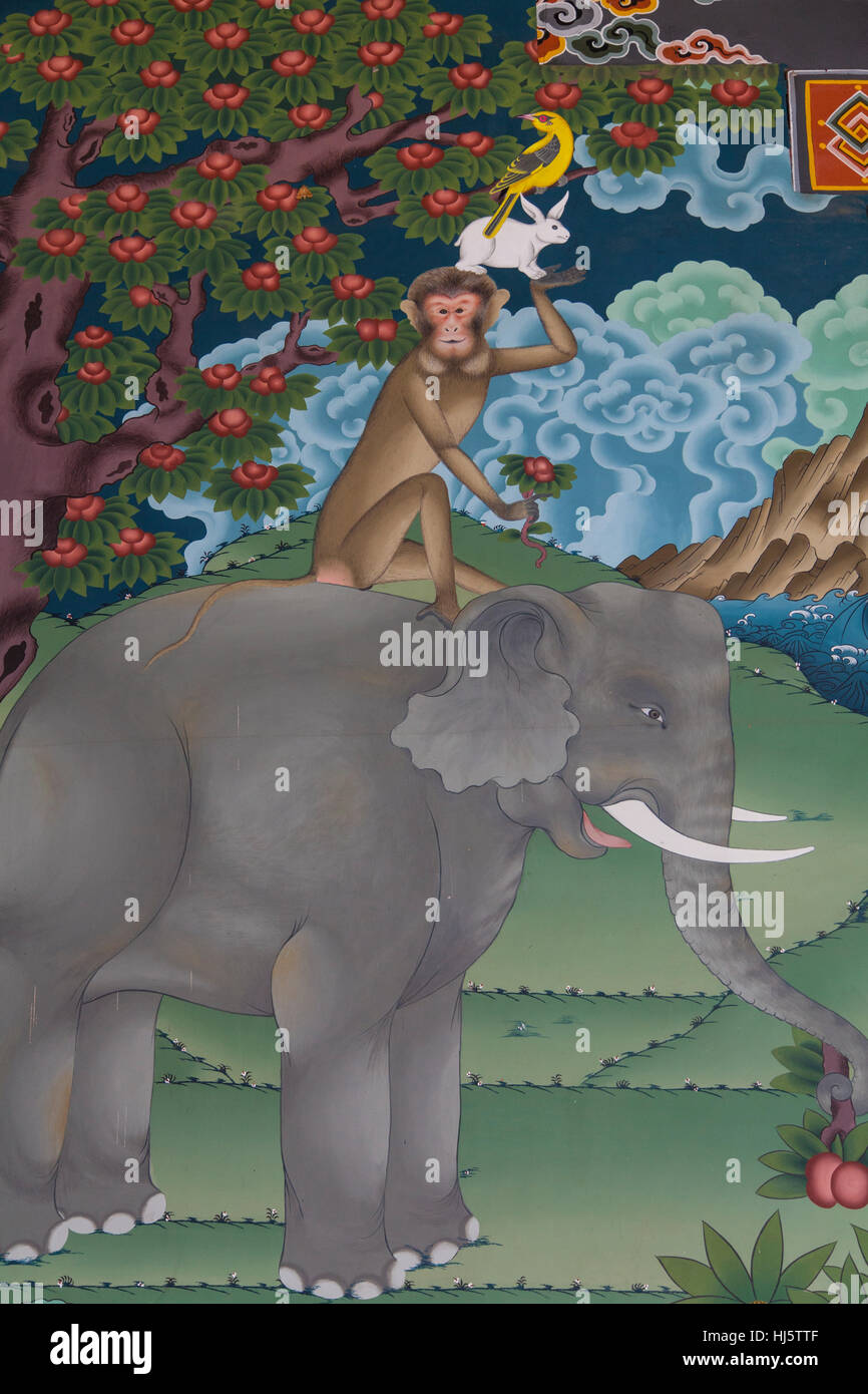The Four Friends, Thuenpa puen shi, a Buddhist story about cooperation ...