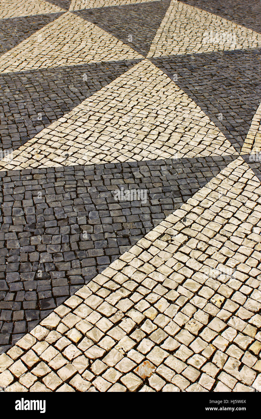 stone, pavement, portugal, typical, sidewalk, lisbon, boardwalk, close ...