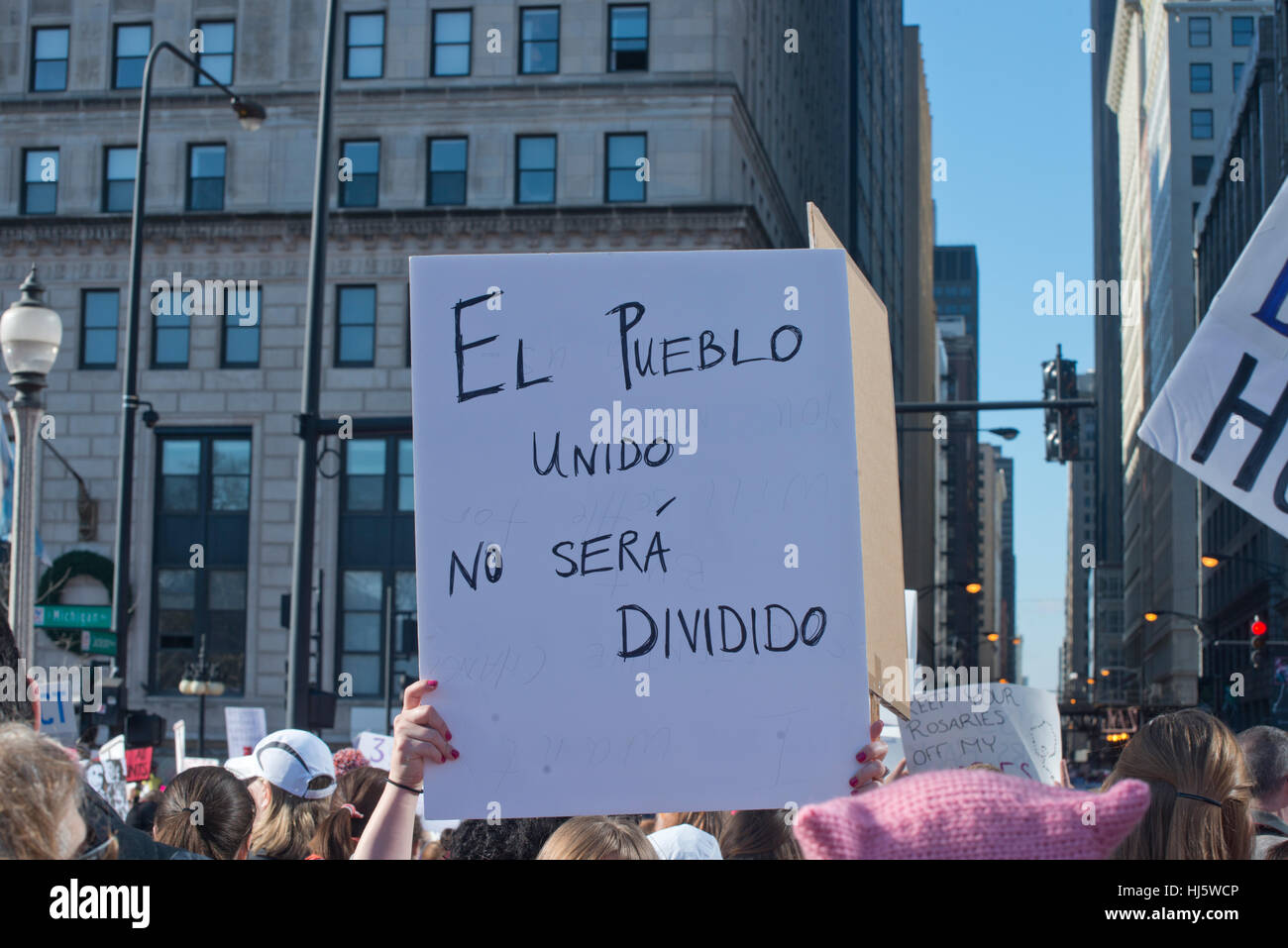 Chicago, Illinois, USA. 21st January, 2017. Signs from Chicago ...