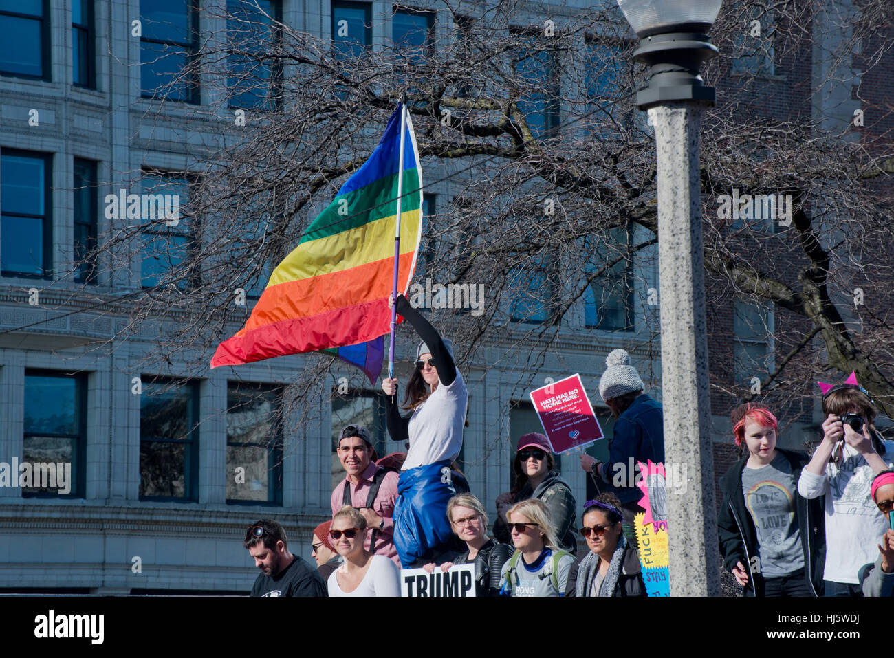 Chicago, Illinois, USA. 21st January, 2017. Signs from Chicago ...
