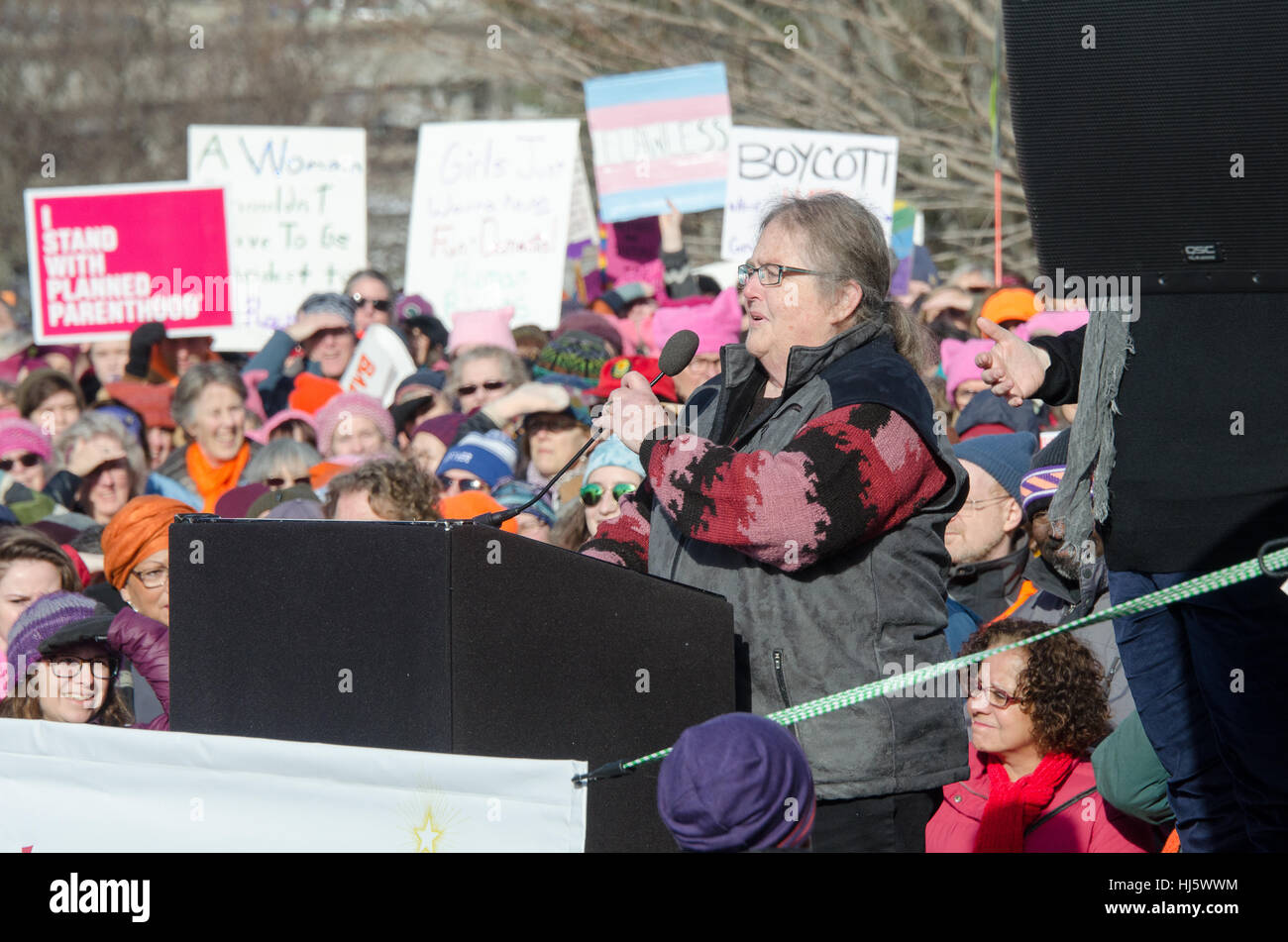 Augusta, Maine, USA. 21st Jan, 2017. Lois Galgay-Reckitt of the State ...