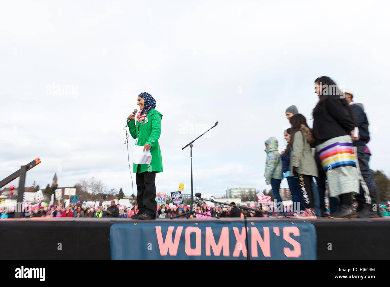 Seattle, United States. 21st Jan, 2017. Seattle, Washington: Aneelah ...