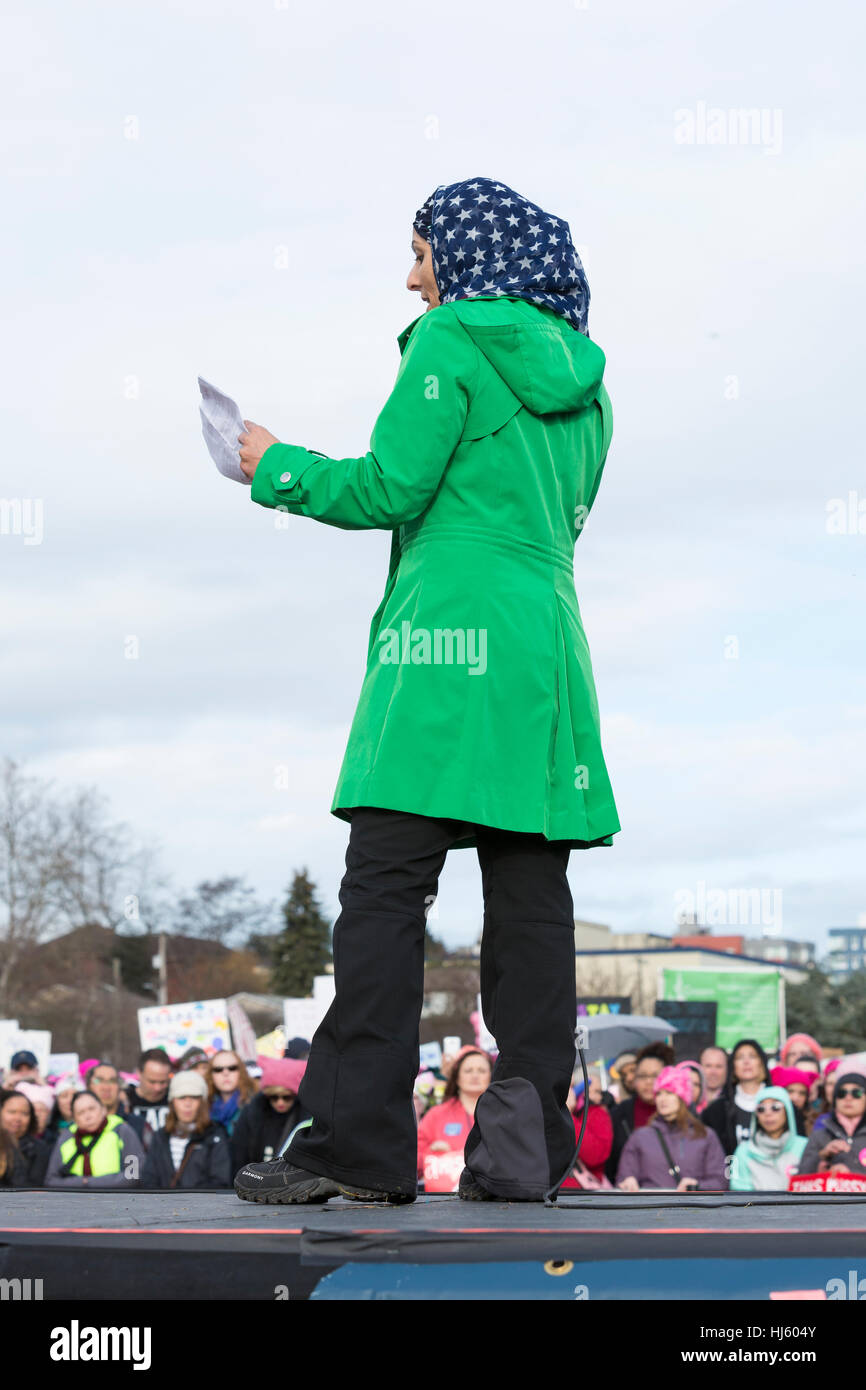Seattle, United States. 21st Jan, 2017. Seattle, Washington: Aneelah ...