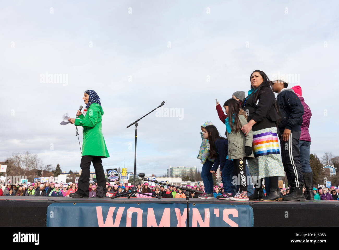 Seattle, United States. 21st Jan, 2017. Seattle, Washington: Aneelah ...