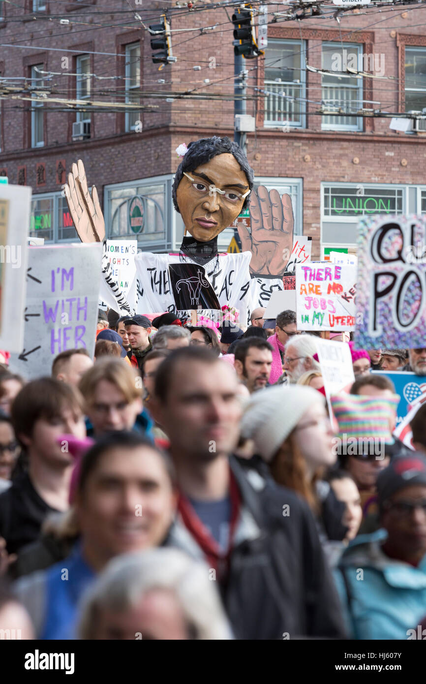 Seattle, United States. 21st Jan, 2017. Seattle, Washington: Puppet of ...