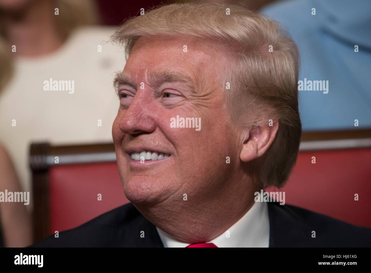 Washington, Us. 20th Jan, 2017. United States President Donald Trump is ...