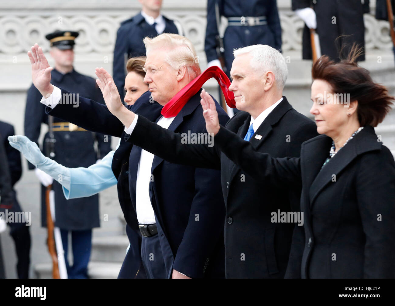 First Lady Melania Trump, United States President Donald Trump, Vice ...