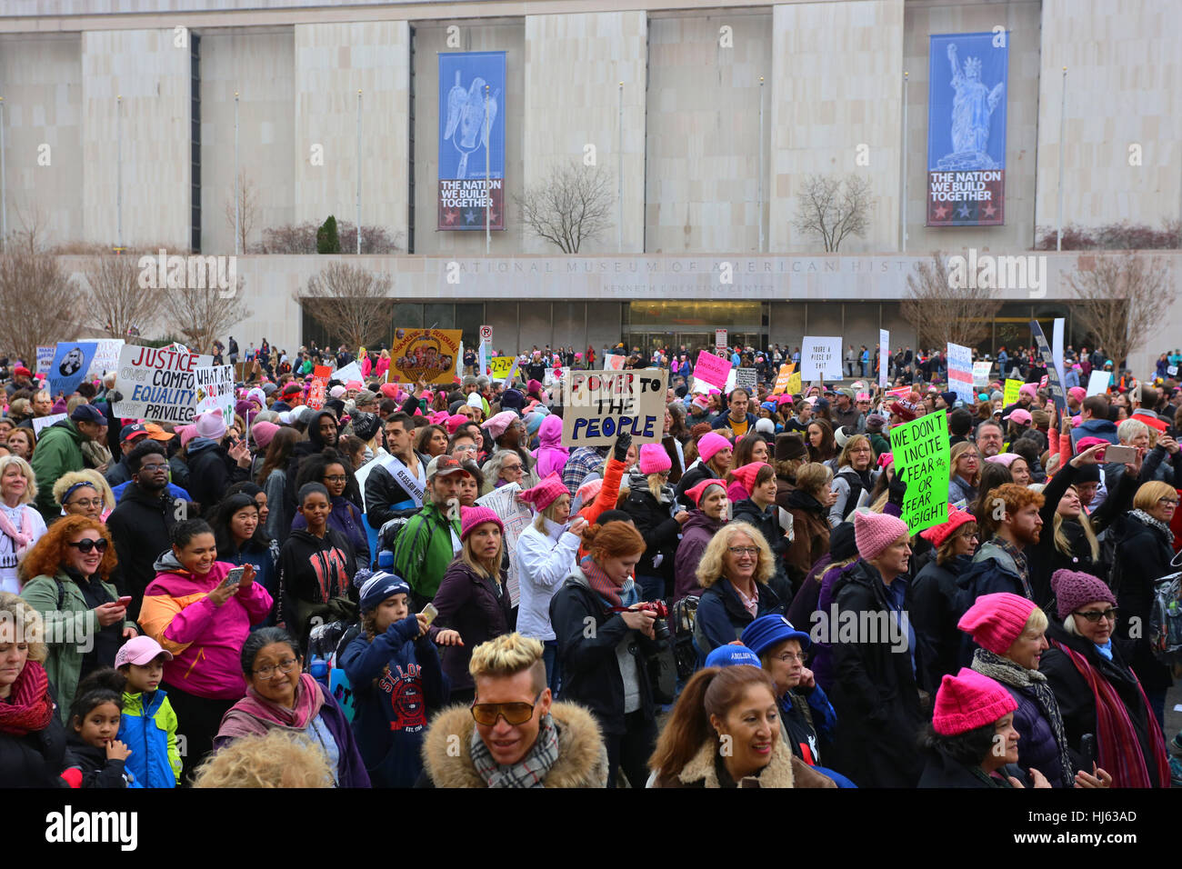 Washington, DC, USA. 21st January, 2017. People in the Women's March on ...