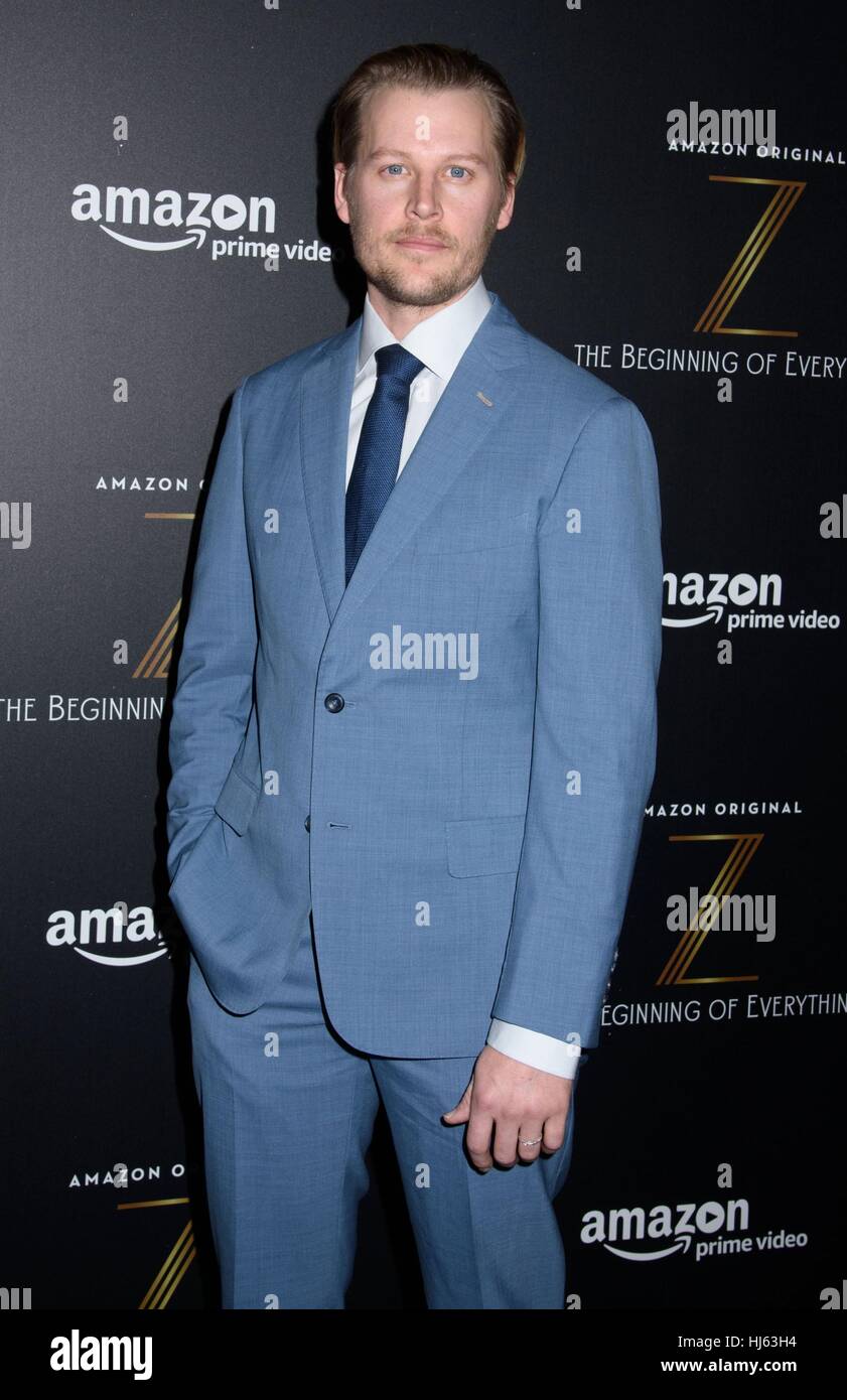 New York, USA. 25th Jan, 2017. David Hoflin at arrivals for Z: The ...