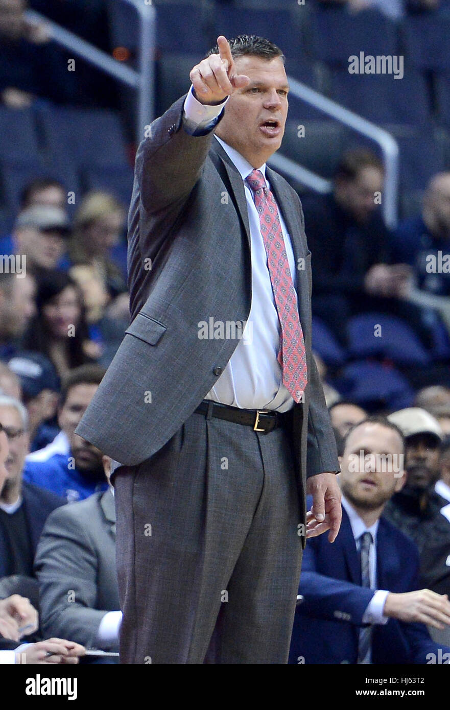 Washington, DC, USA. 25th Jan, 2017. Creighton head coach Greg ...