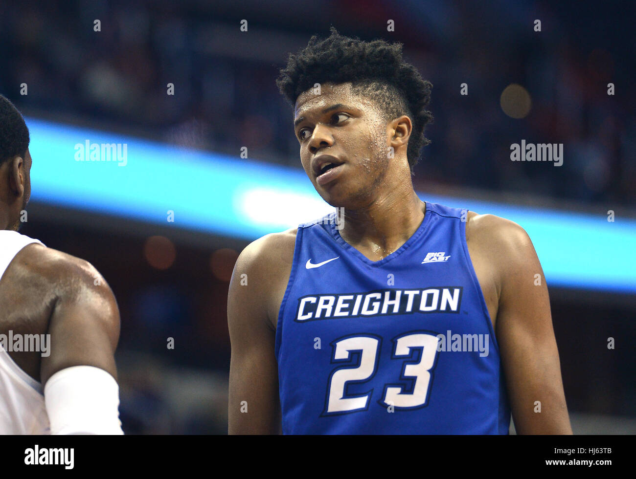 Washington, DC, USA. 25th Jan, 2017. Creighton center Justin Patton (23 ...