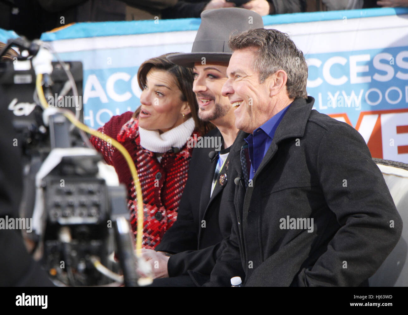 New York, USA. 25th Jan, 2017. Kit Hoover, Boy George, Dennis Quaid on ...