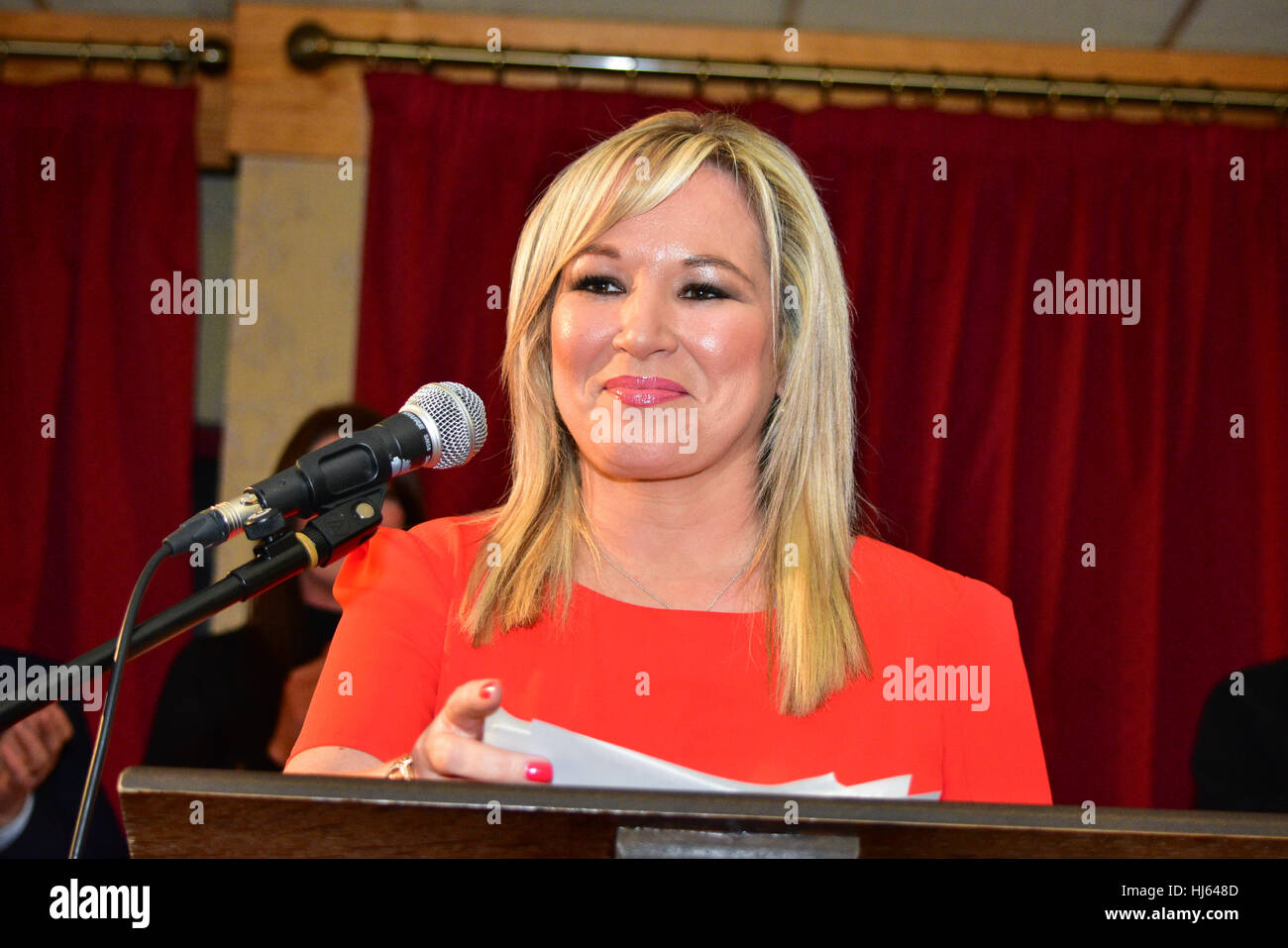 Clonoe, Ireland. 25th Jan, 2017. New Sinn Fein Leader Michelle O'Neill ...
