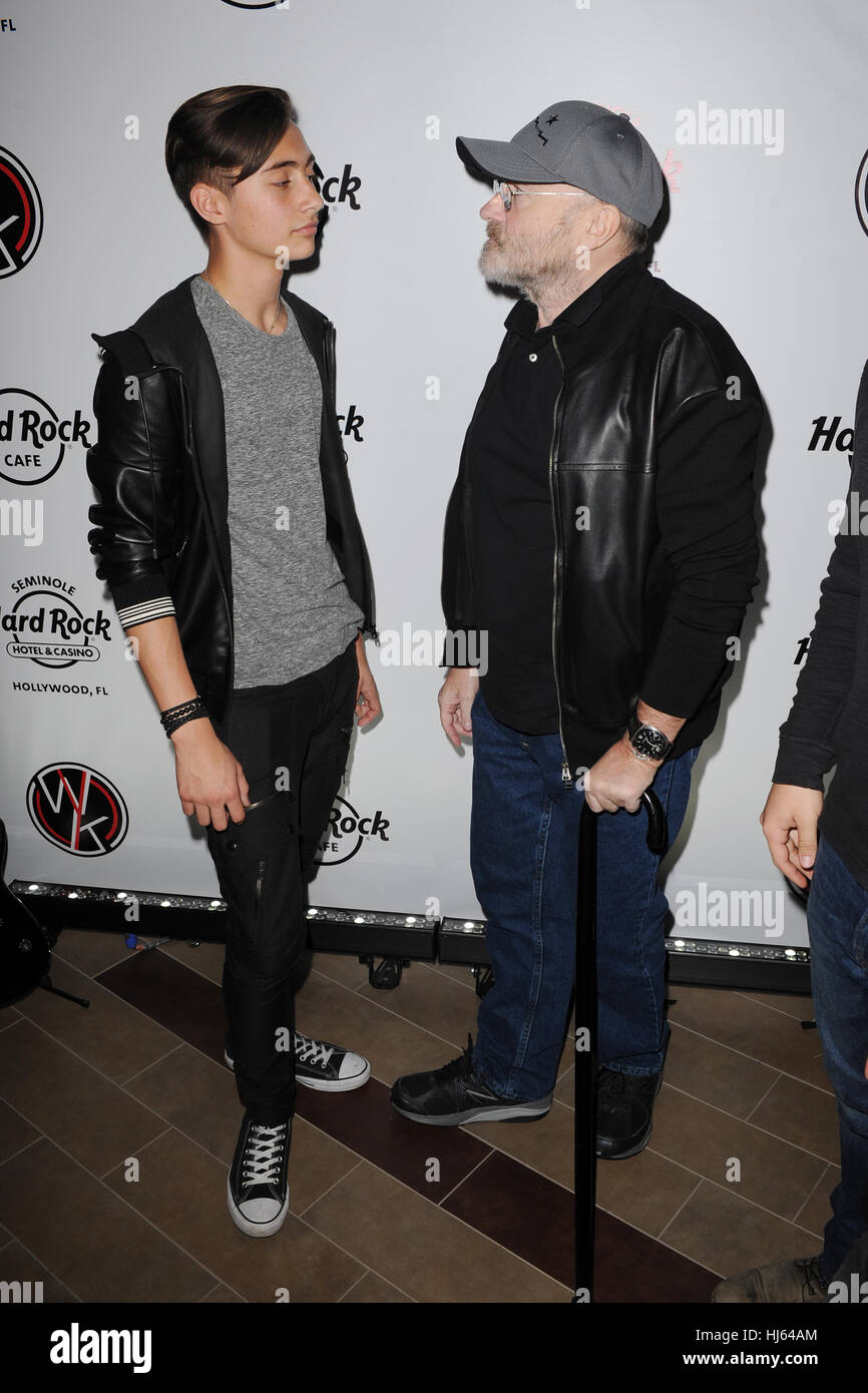 Hollywood, USA. 25th Jan, 2017. Nicholas Collins and Phil Collins ...