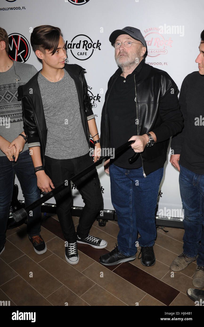 Hollywood, USA. 25th Jan, 2017. Nicholas Collins and Phil Collins ...