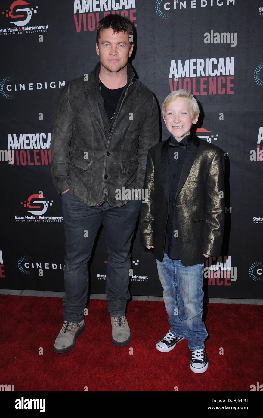Hollywood, California, USA. 25th Jan, 2017. Luke Hemsworth, Hunter ...