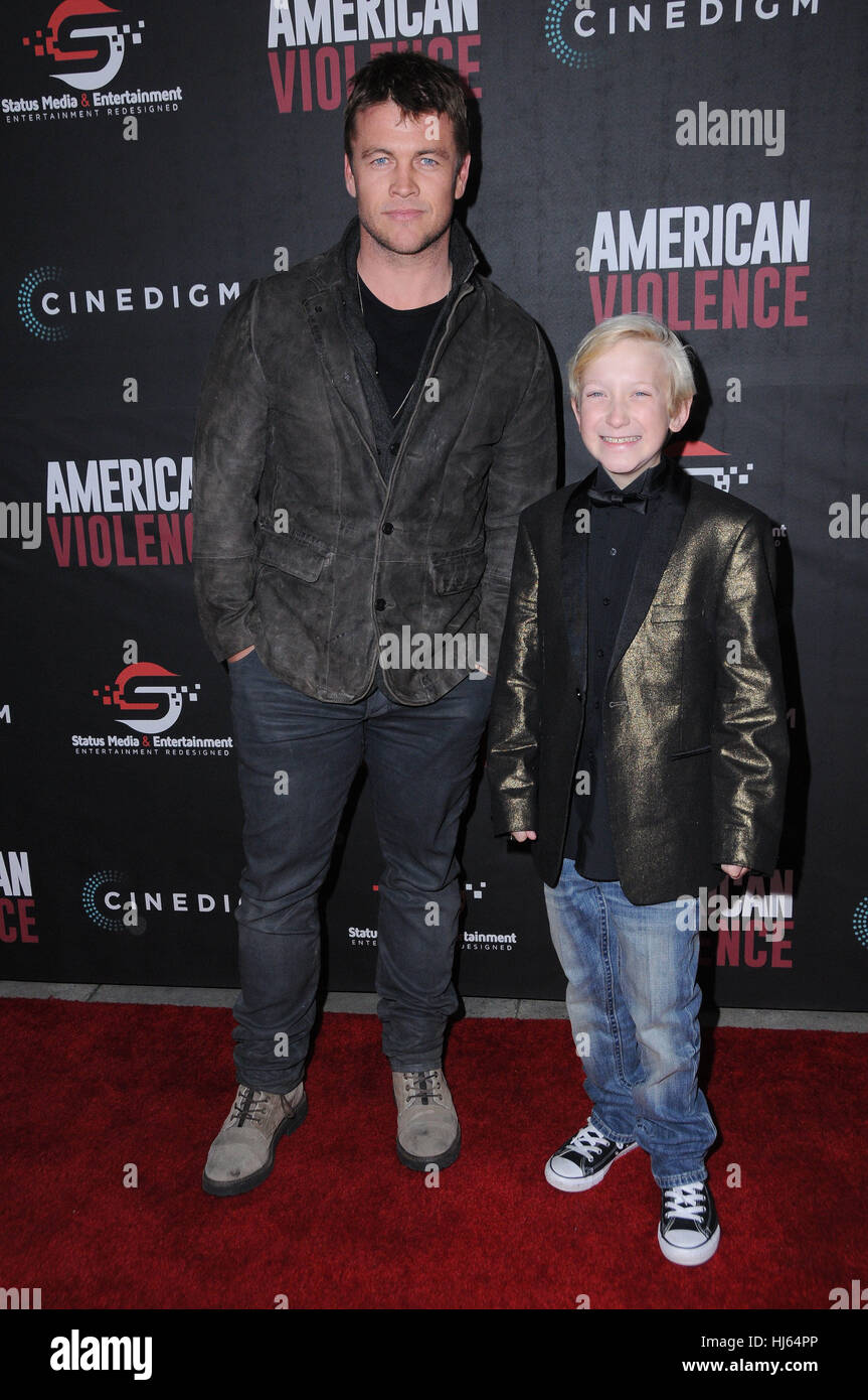 Hollywood, California, USA. 25th Jan, 2017. Luke Hemsworth, Hunter ...