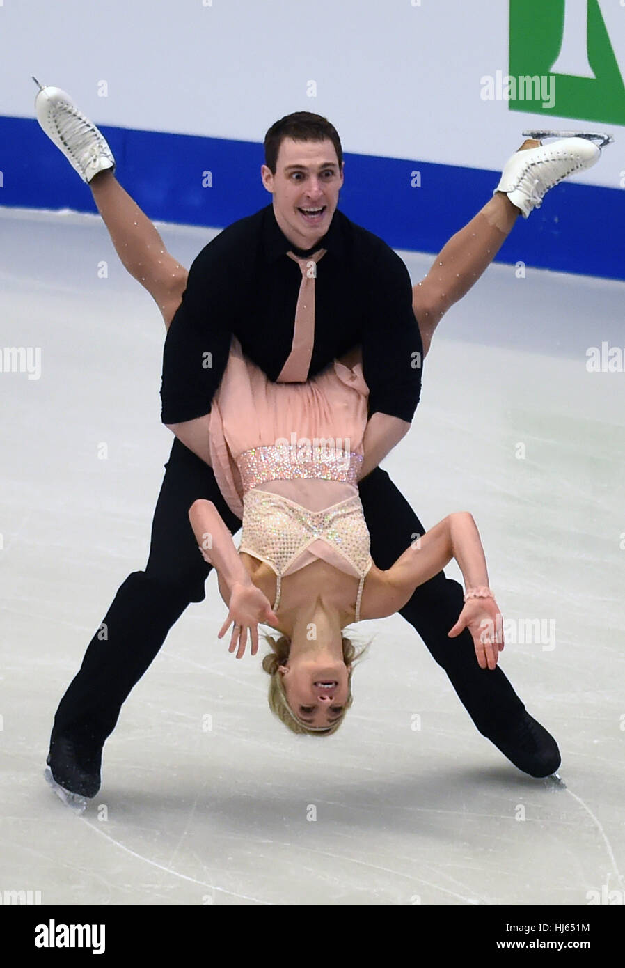 Ostrava, Czech Republic. 25th Jan, 2017. Aliona Savchenko and Bruno ...