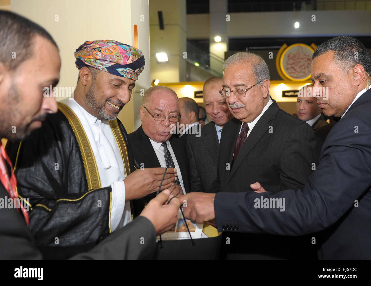 Cairo, Egypt. 26th Jan, 2017. Egyptian Prime Minister Sherif Ismail ...