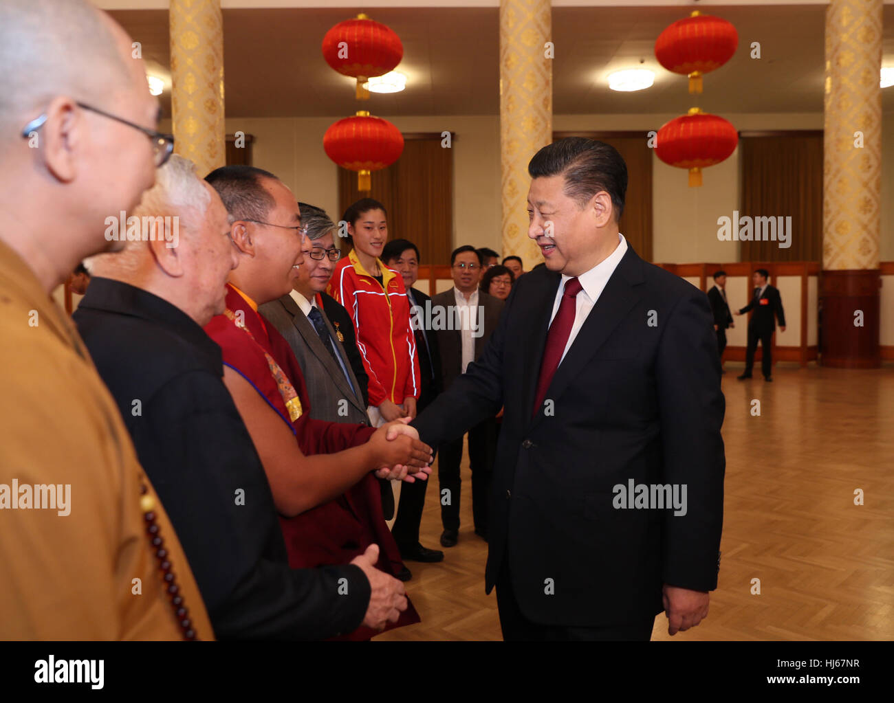 Beijing, Spring Festival greetings to all Chinese. 26th Jan, 2017. Chinese President Xi Jinping ...