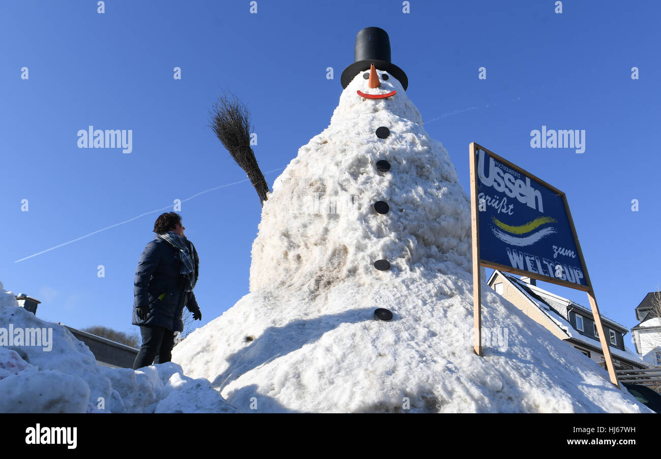 Usseln, Germany. 26th Jan, 2017. Jutta Saunig from Hoeringhausen ...