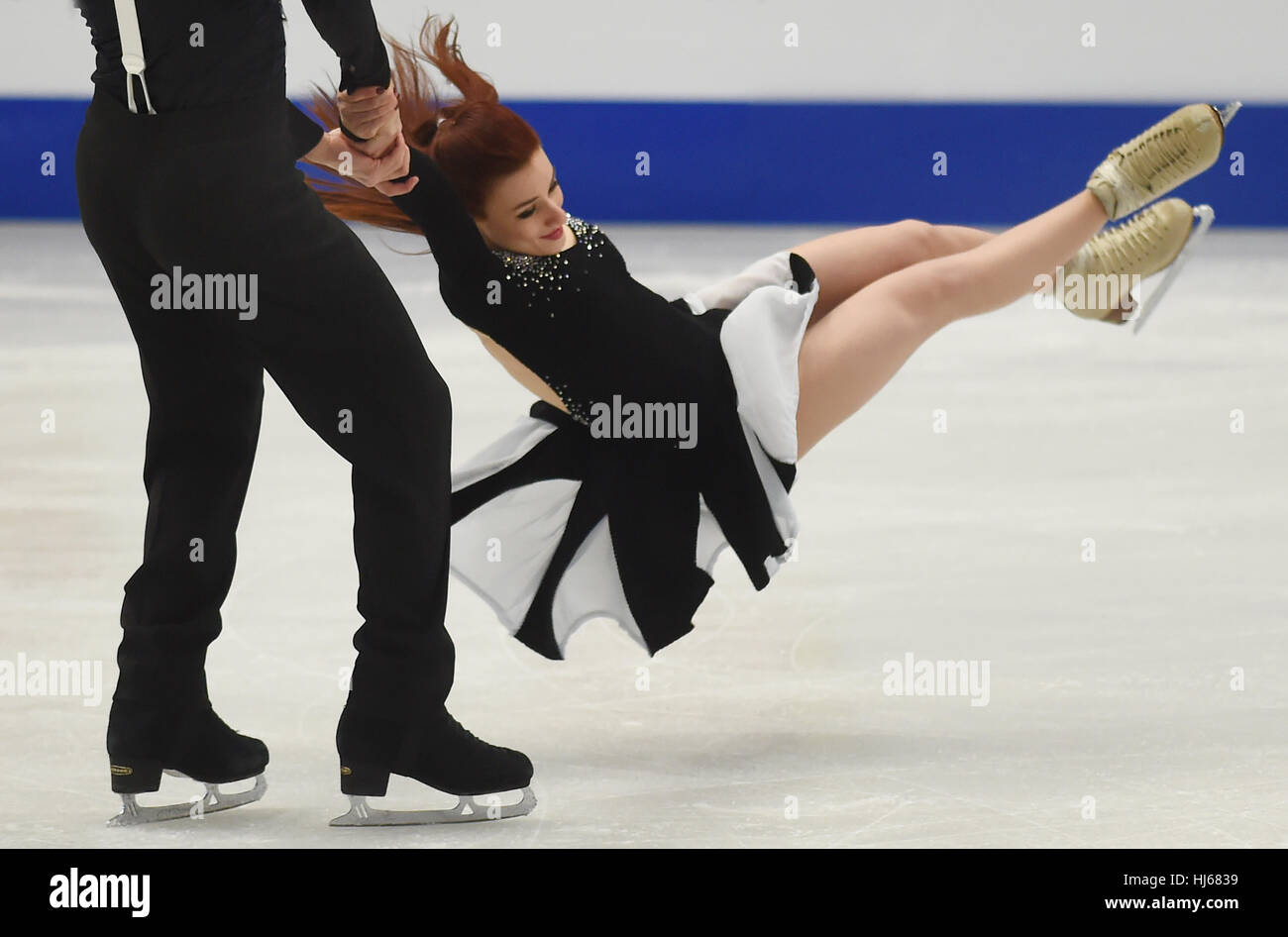 Ostrava, Czech Republic. 26th Jan, 2017. Marie-Jade Lauriault and ...