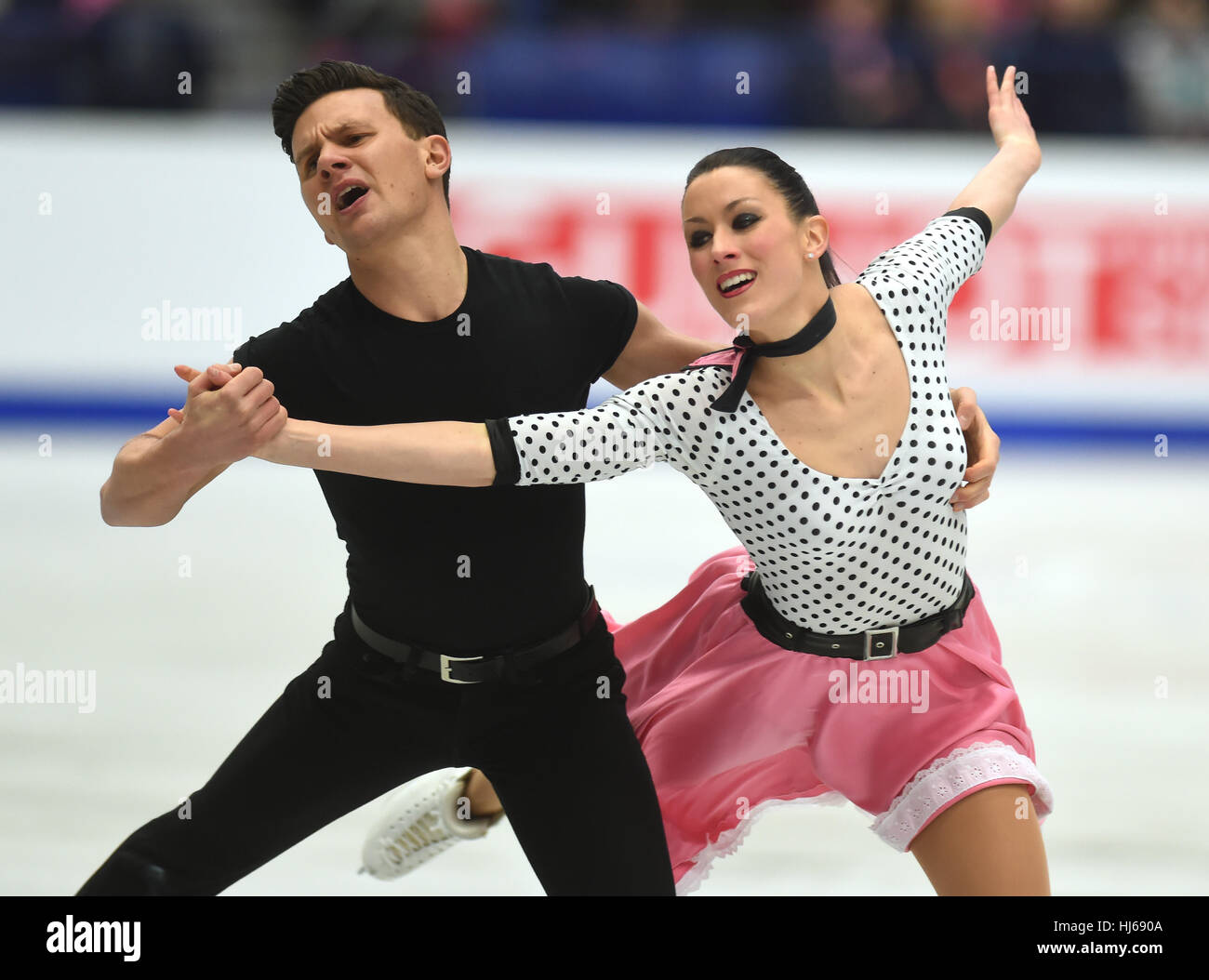 Ostrava, Czech Republic. 26th Jan, 2017. Charlene Guignard and Marco ...
