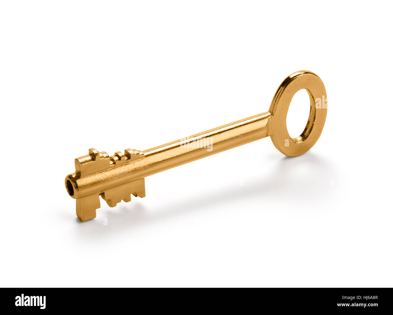 isolated, golden, key, gold, locker, safe, isolated, closeup, modern ...