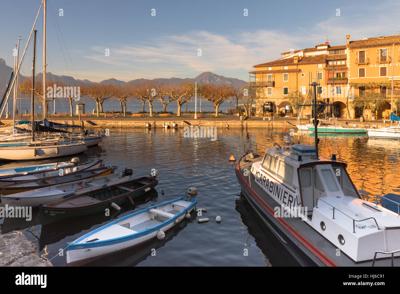 torri del benaco Marina Lake of Garda Italy Stock Photo - Alamy