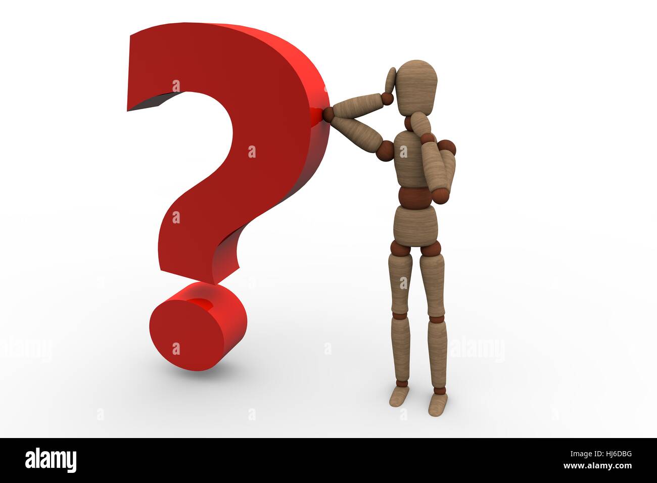 figure with question mark Stock Photo - Alamy