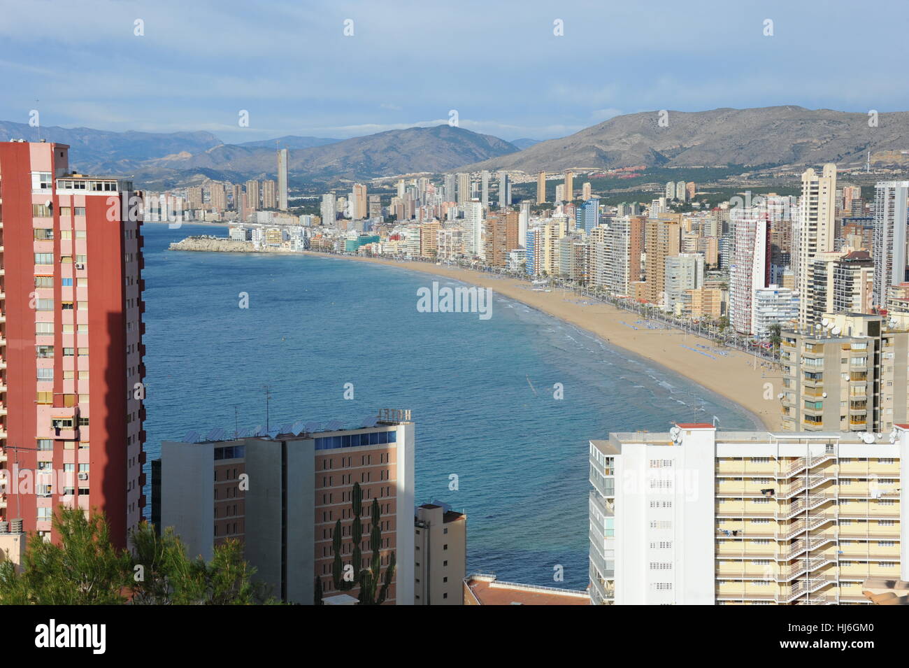 spain - benidorm - panorama image Stock Photo - Alamy
