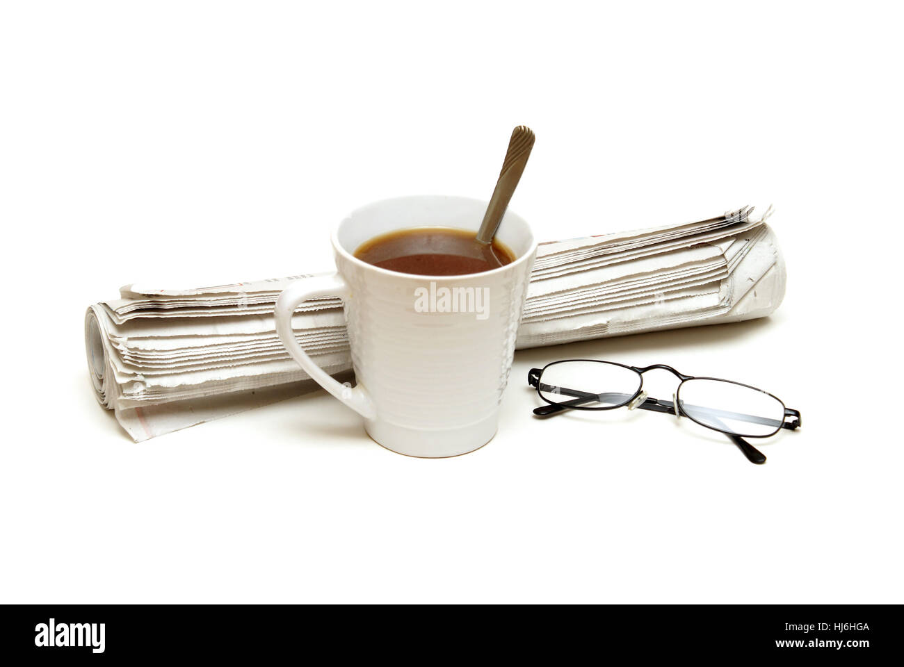 newspaper, journal, cup, drink, drinking, bibs, isolated, communication ...