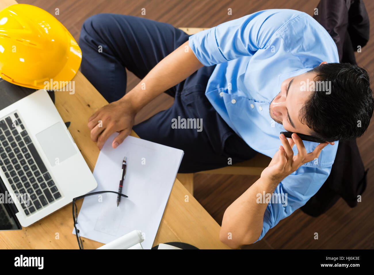architect at home at work Stock Photo - Alamy