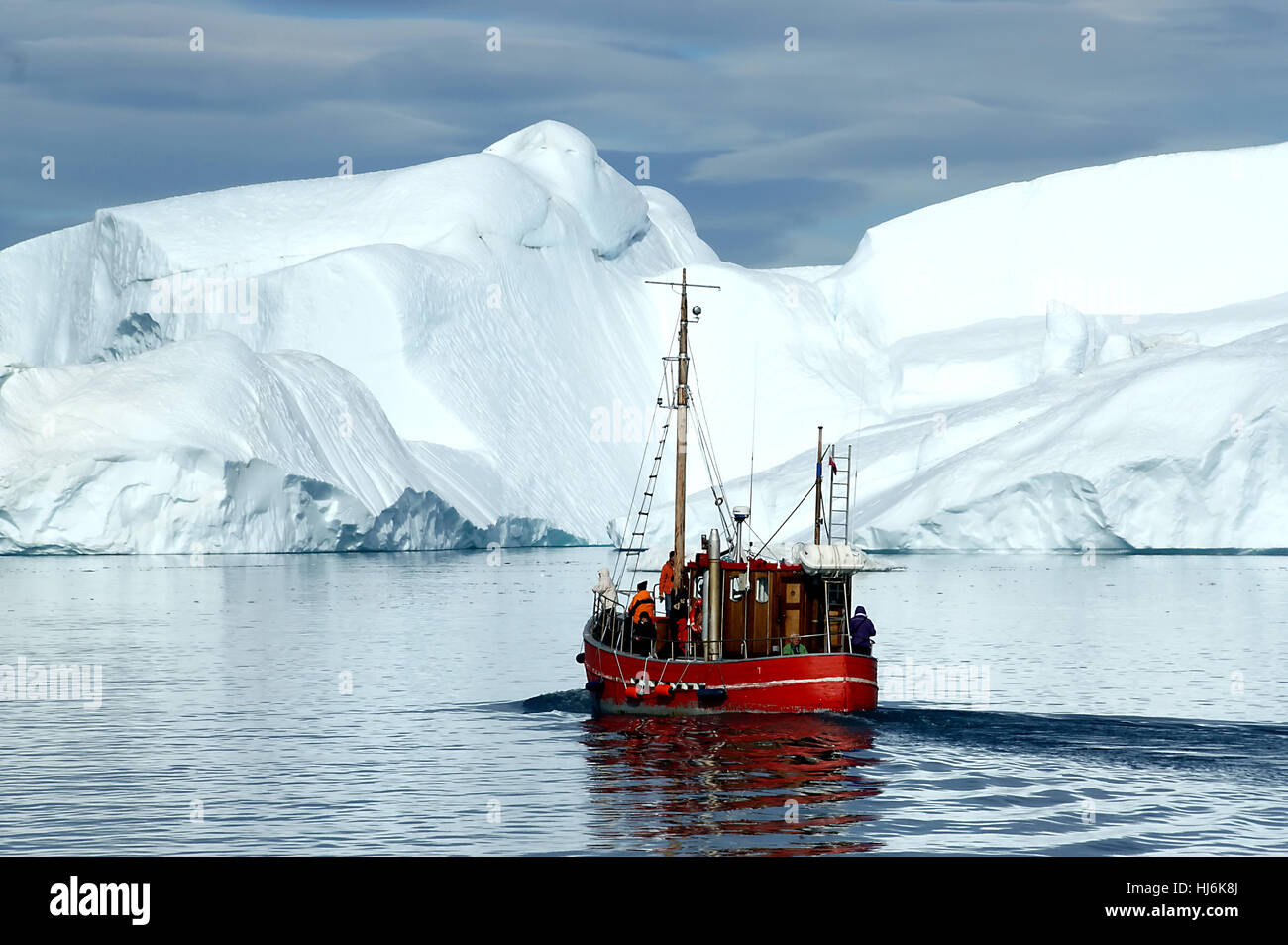 arctic, greenland, ice, outing, iceberg, rowing boat, sailing boat ...
