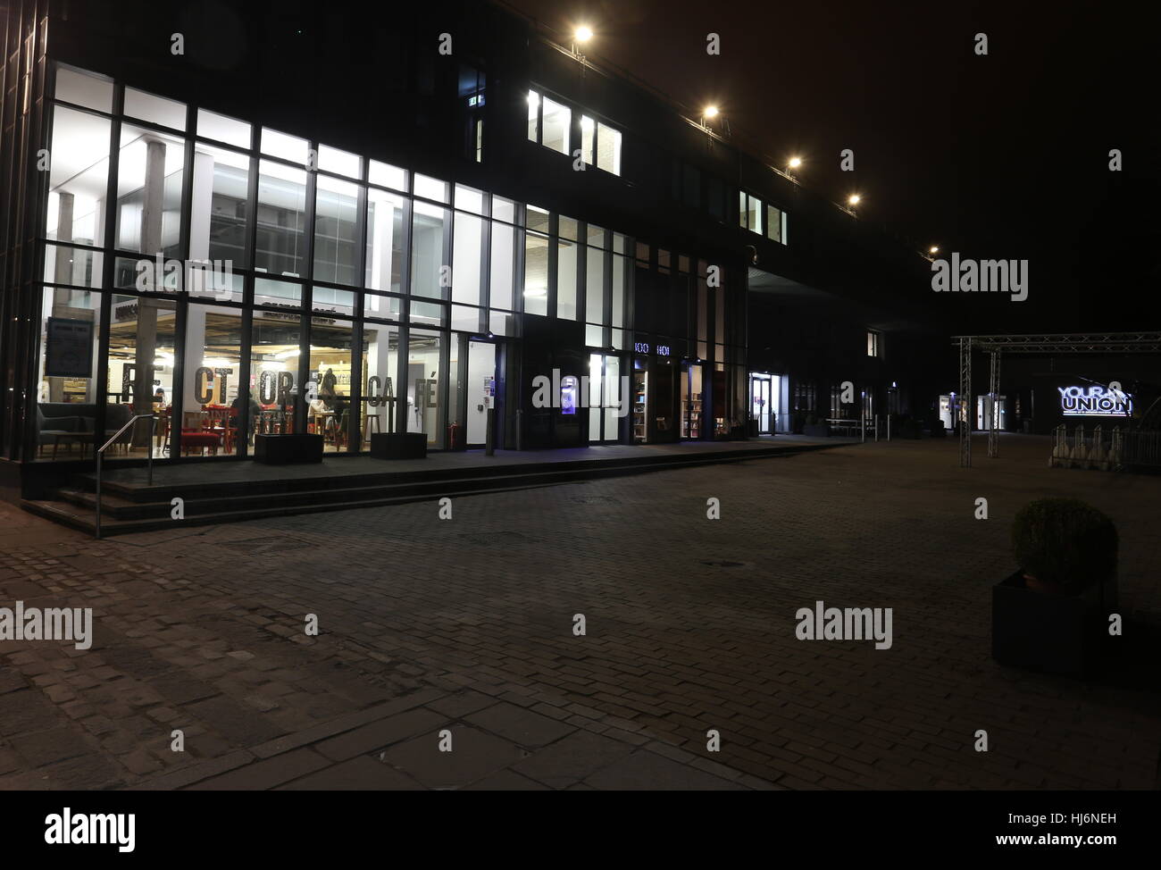 St Andrews University Students Union by night Scotland January 2017 ...