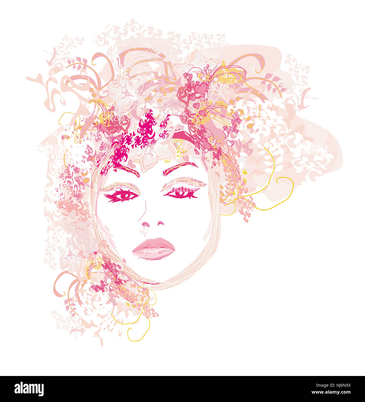 woman, women, portrait, illustration, card, abstract, photo model ...