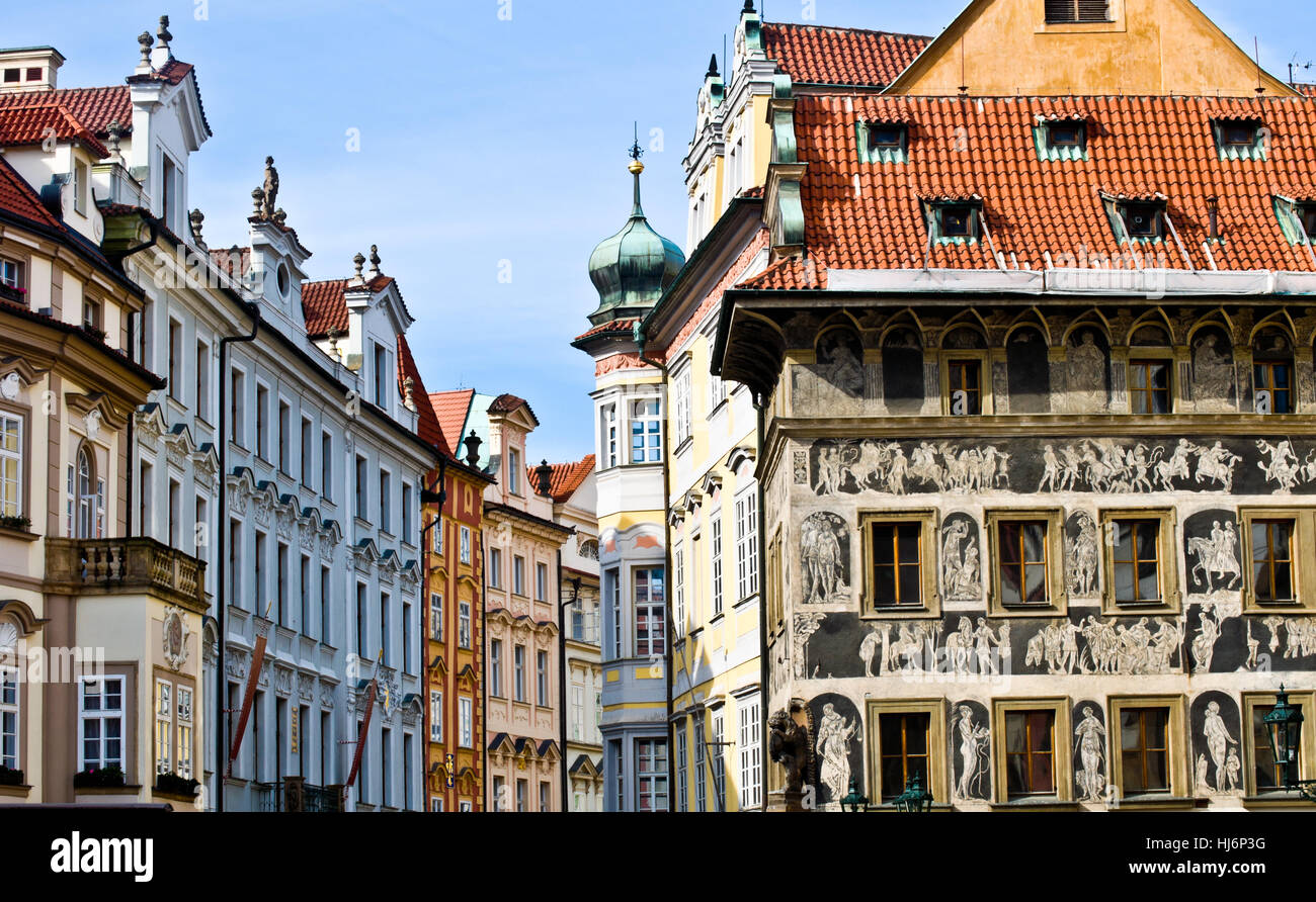 house, building, art, tourism, attraction, wall, prague, facade, style ...