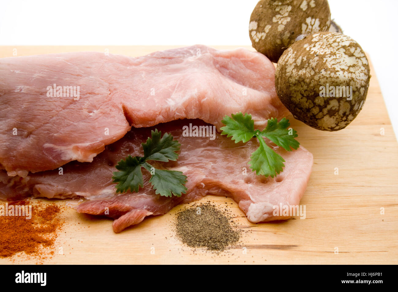 schnitzel with spices Stock Photo - Alamy