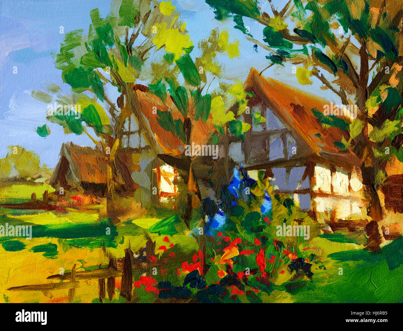 Oil painting in frame hi-res stock photography and images - Alamy