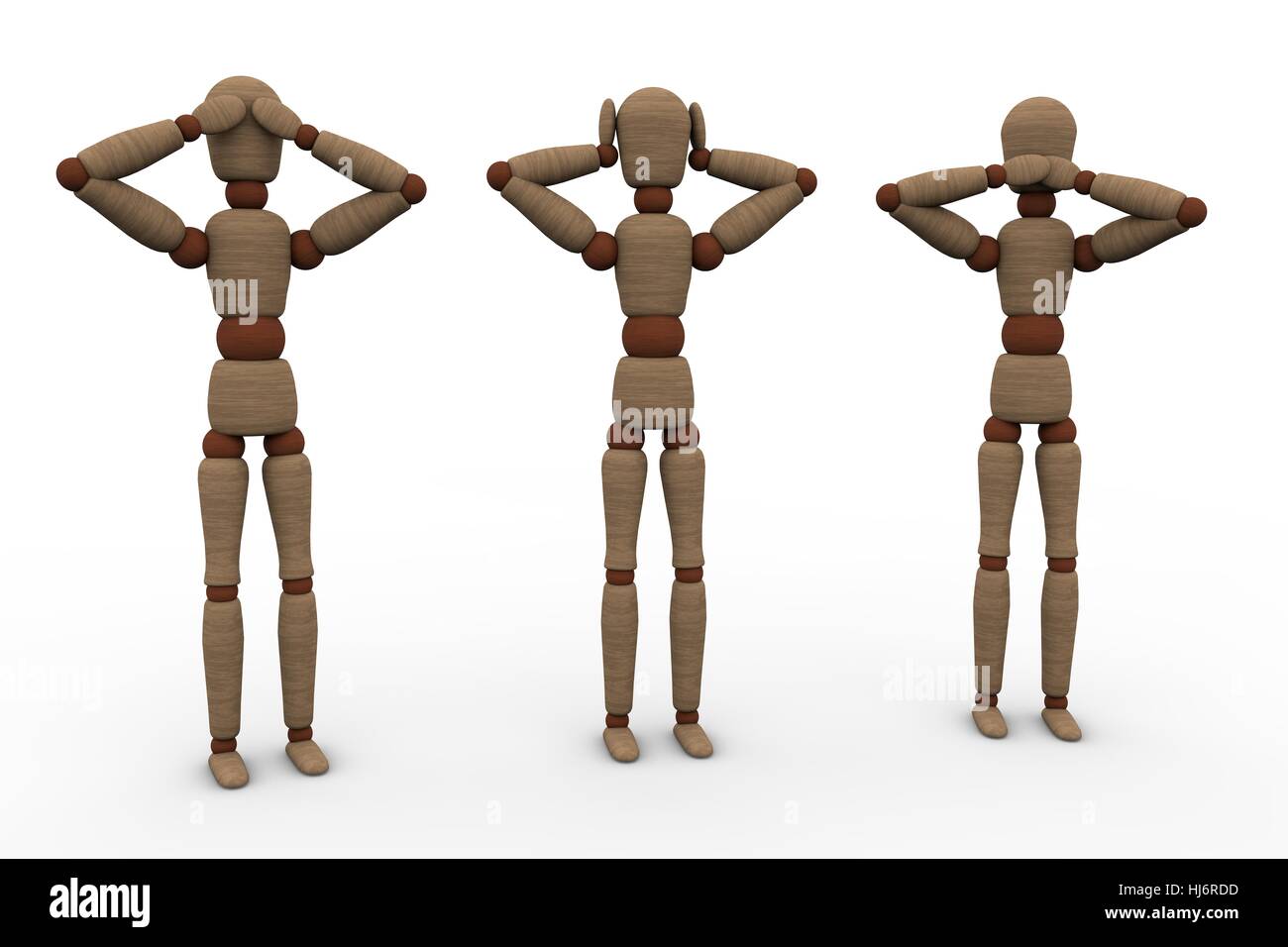 Three monkeys hi-res stock photography and images - Alamy