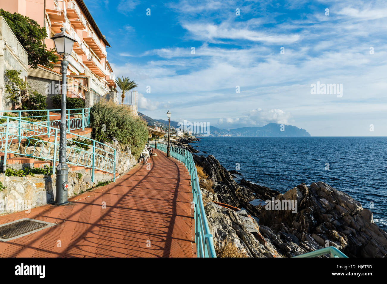 Anita Garibaldi walk Genoa Nervi Italy Stock Photo - Alamy